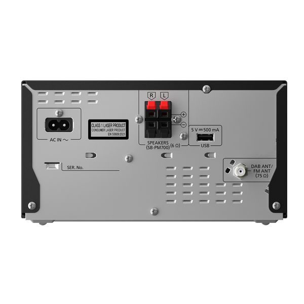 SC-PM702 zuiver microsysteem met cd, radio en Bluetooth® Zilver