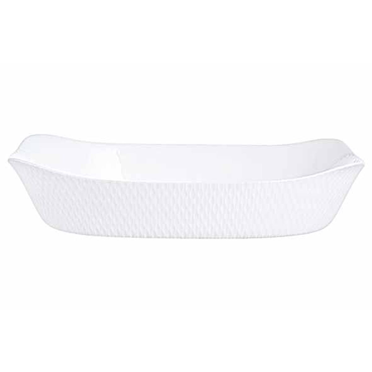 Smart Cuisine Wavy Ovenschotel 34x25cm Wit Rechthoek