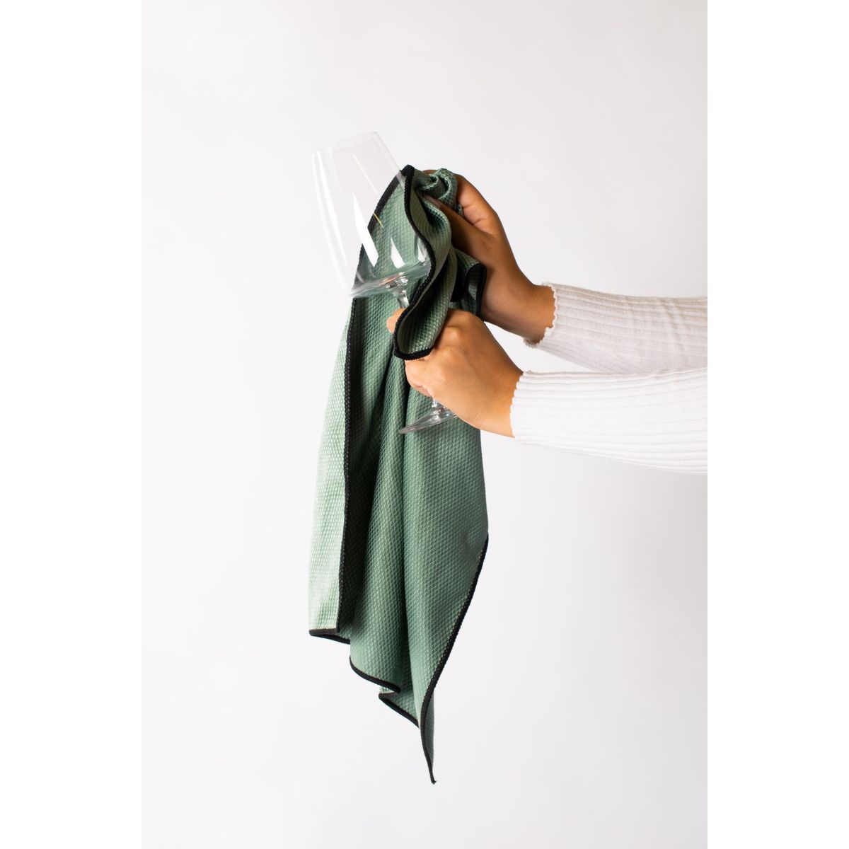 ESSENTIAL Glazendoek - microfiber 40x60cm (per stuk), dark grey