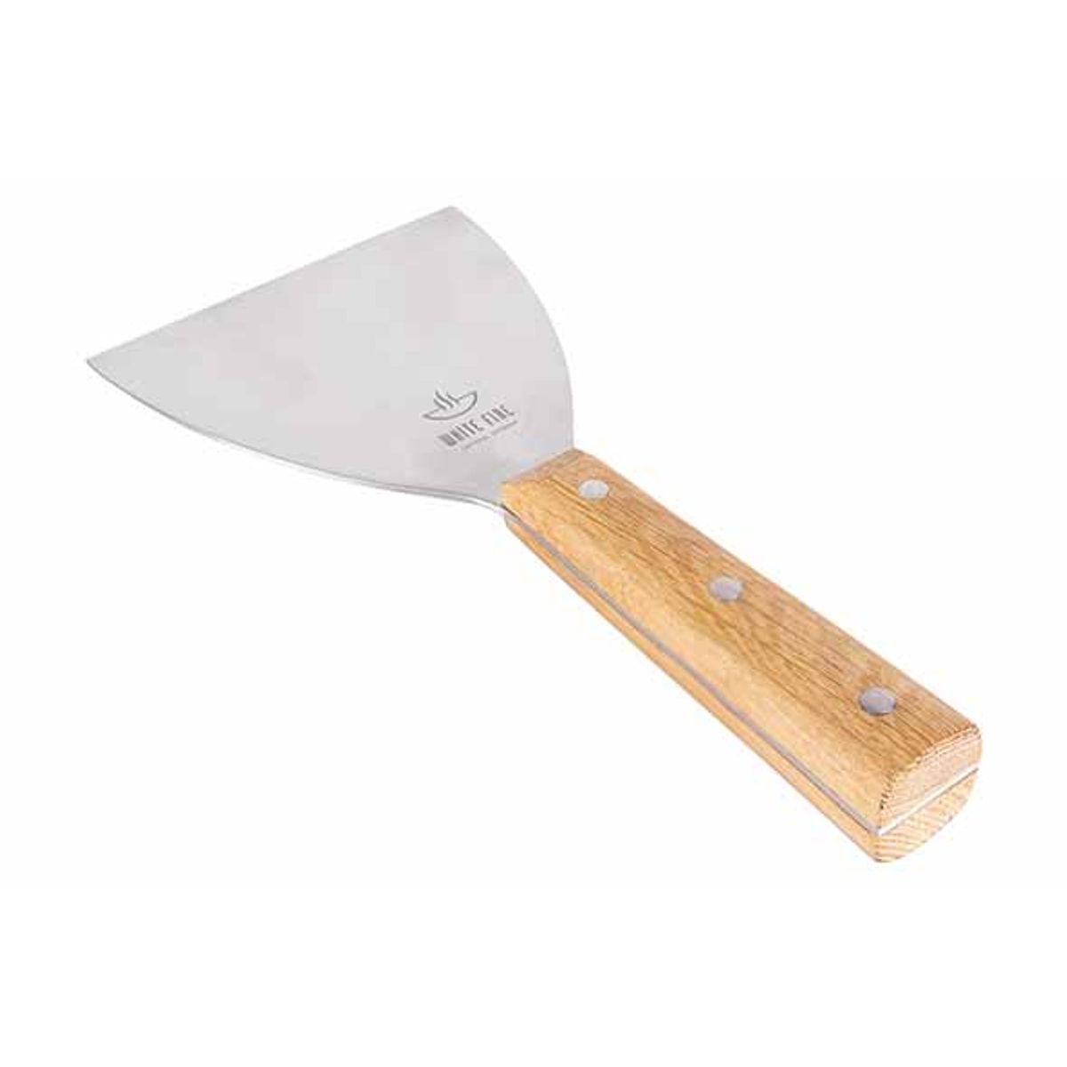 White Fire Spatel Met Eiken Handvat
